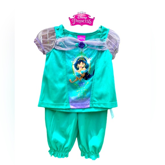 Disney Pajamas Nwt Disney Girls Princess Jasmine Pajamas Turquoise Purple Size 2 Months